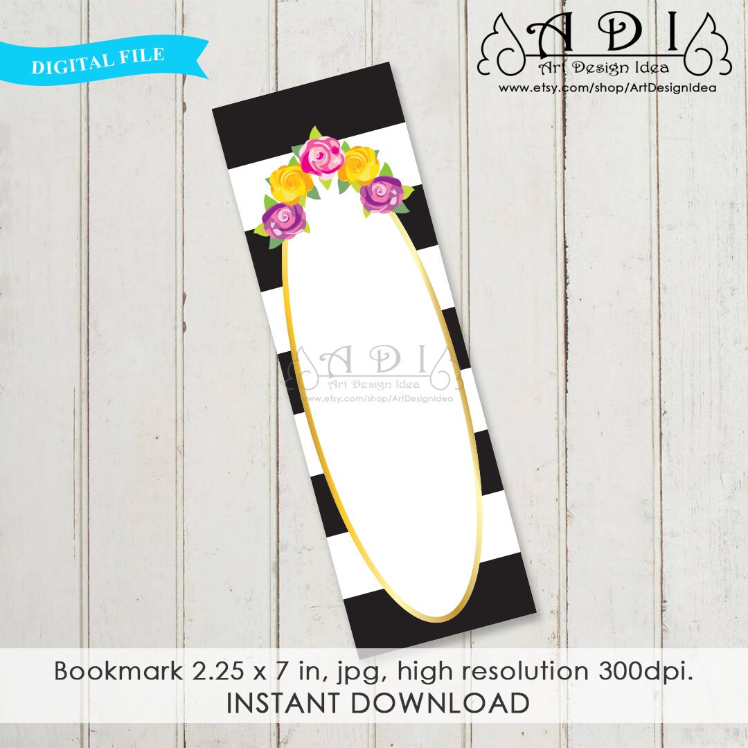 Printable Bookmark Background BOOK LOVERS Instant Digital Download ...
