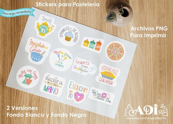 Pastelería Stickers Gracias Por Su Compra Frases Motivación - Etsy