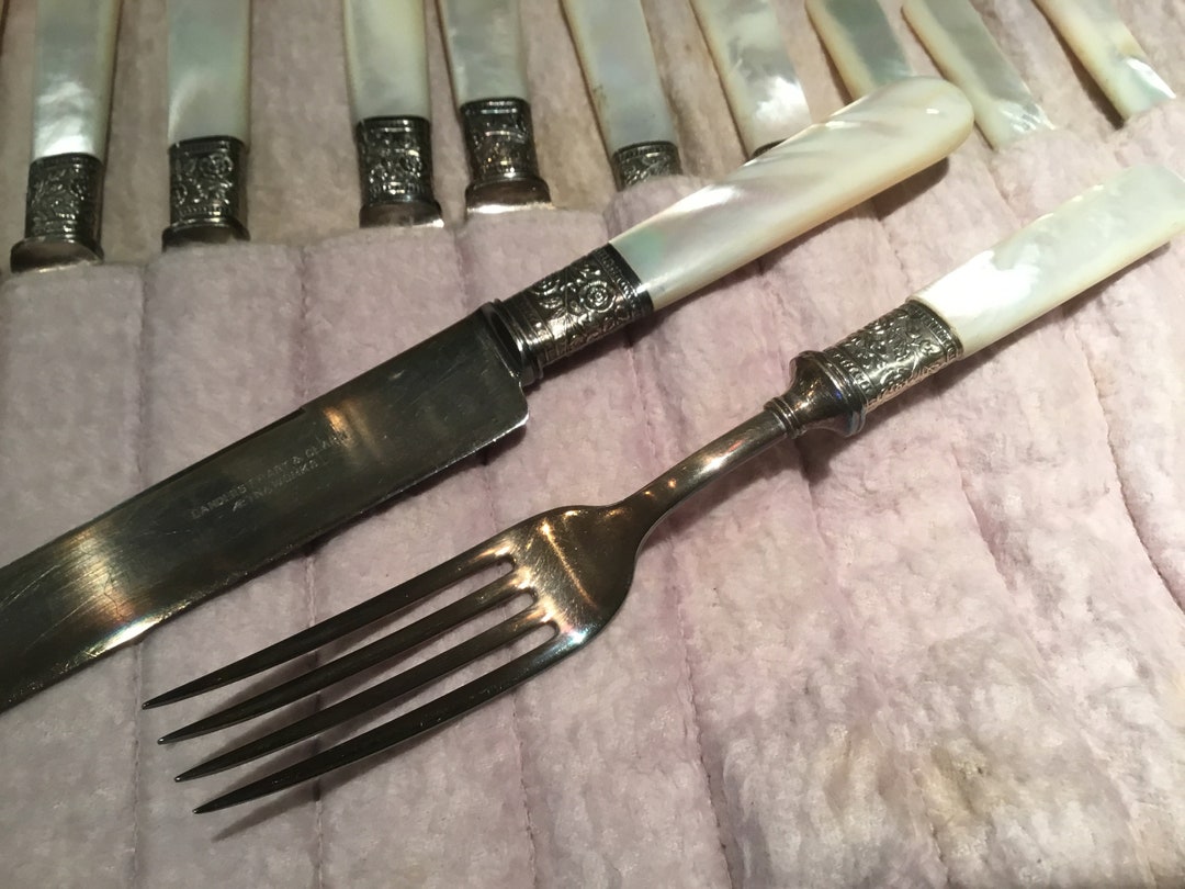 Antique Mother of Pearl Handle Flatware - Etsy