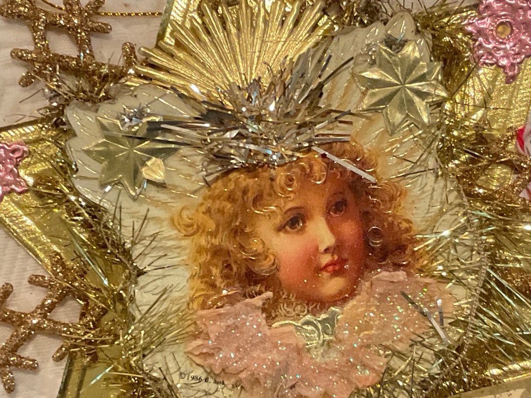 Handcrafted Victorian Style Angel and Snowflake Ornament - Etsy