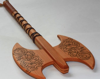 Wooden battle axe | Etsy