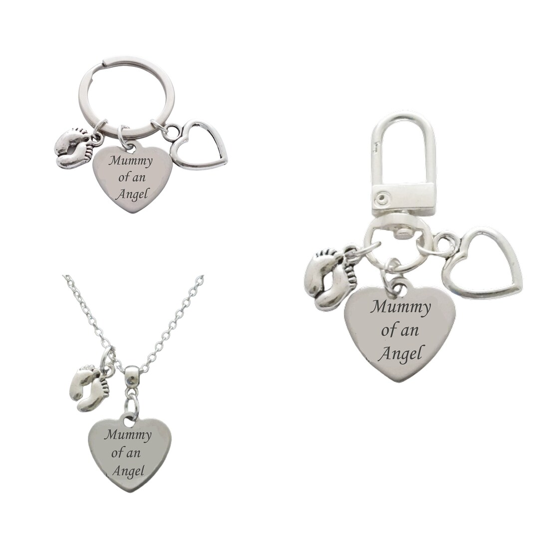 Baby Loss Keepsake Mummy of an angel Mum Mother Bag Charm Necklace ...