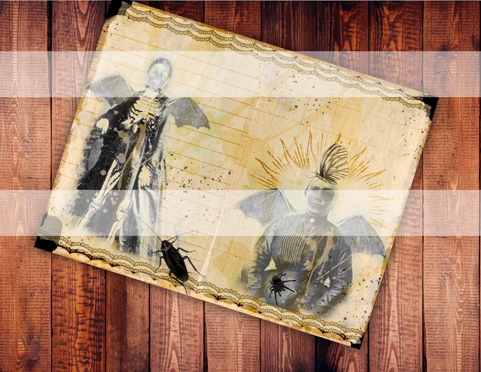 Creepy Halloween Digital Junk Journal Pages Printable DANSE - Etsy