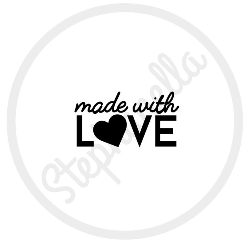 Made With Love SVG Cut File for Cricut & Silhouette Baby - Etsy