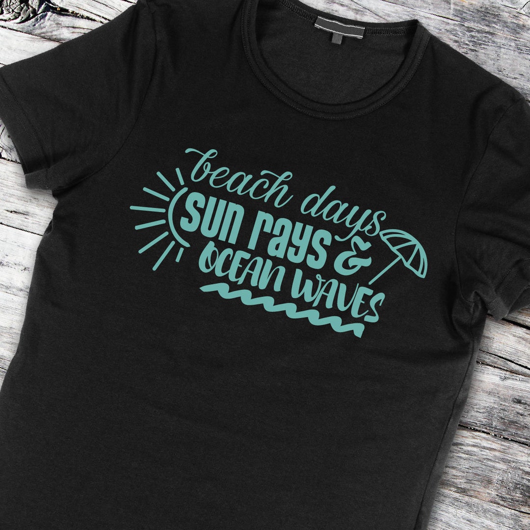 Beach Days Sun Rays Ocean Waves SVG Cut File, Summer, Cricuit, Sand ...