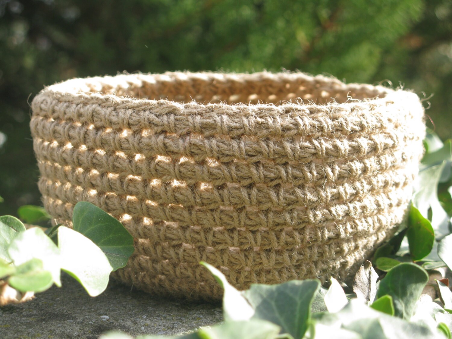 Crochet Jute Bowl / Rope Bowl / 100% Natural Materials / Custom Sizes ...