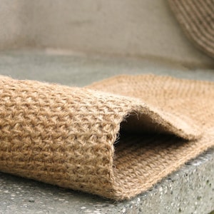 Handmade Crochet Jute Stair Treads | Custom Size Oval Rugs | Eco ...