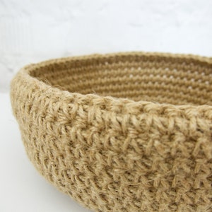 Crochet Jute Bowl / Rope Bowl / 100% Natural Materials / Custom Sizes ...