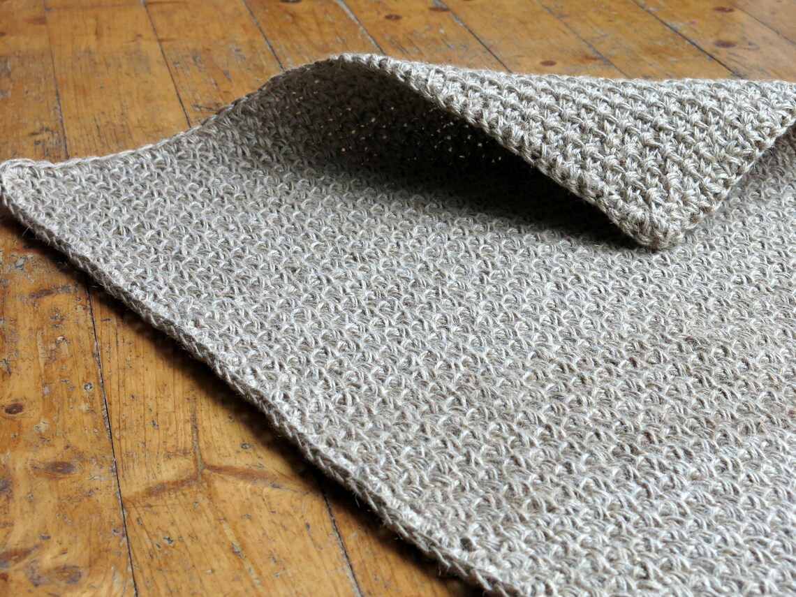 Big Crochet Jute Door Rug / Doormat / Welcome Rug / Bath Mat / | Etsy