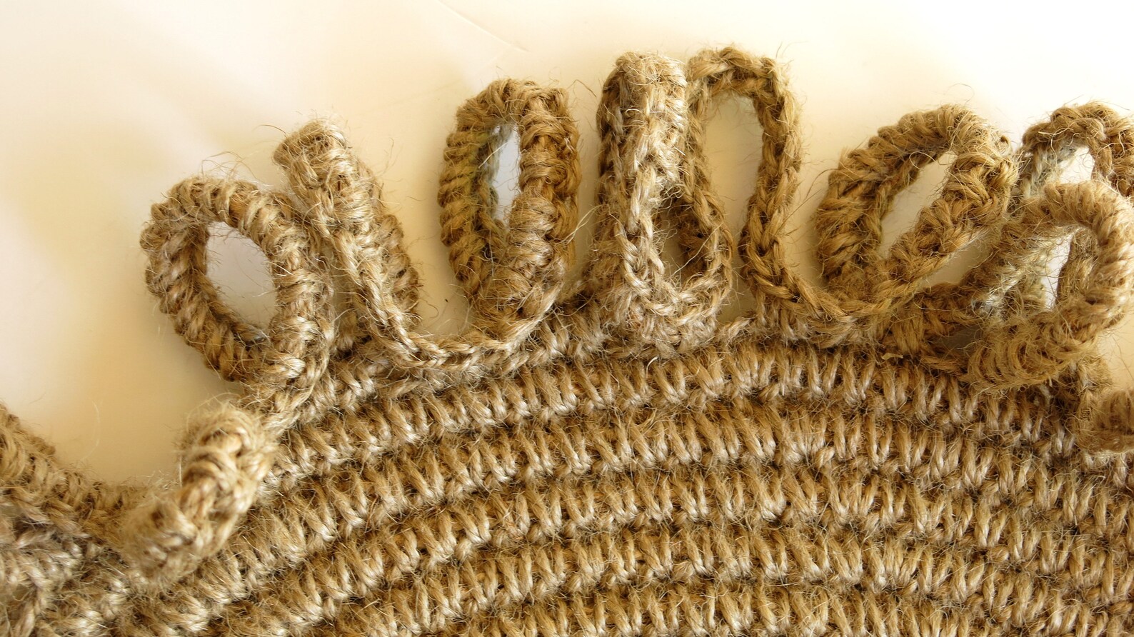 21 in Crochet Jute Circle Rug / 21 / 100% Natural - Etsy