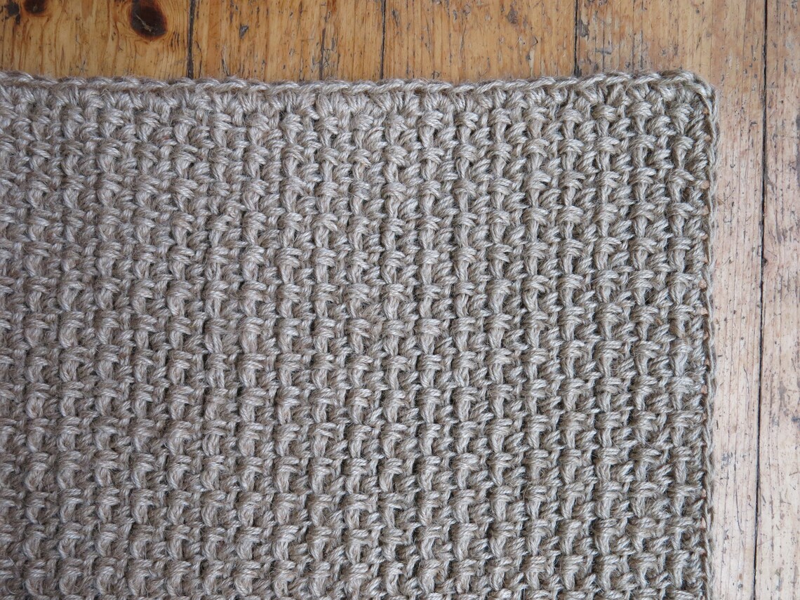 Big Crochet Jute Door Rug / Doormat / Welcome Rug / Bath Mat / | Etsy