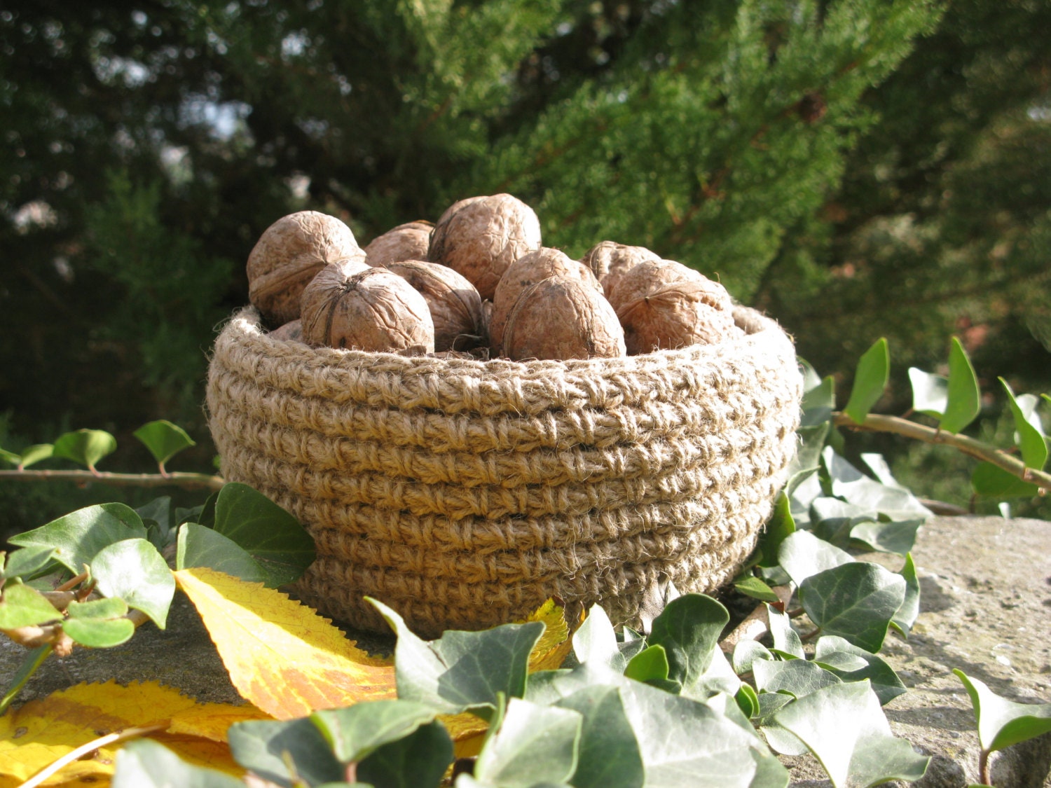 Crochet Jute Bowl / Rope Bowl / 100% Natural Materials / Custom Sizes ...