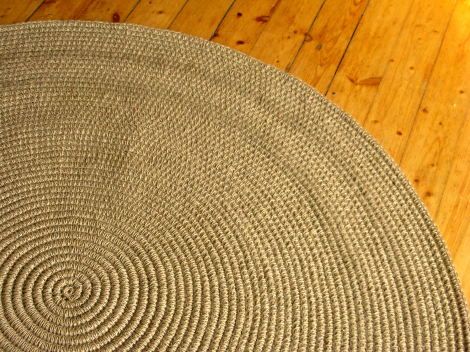 Crochet Jute Circle Rug / 50 / 100% Natural Materials / - Etsy
