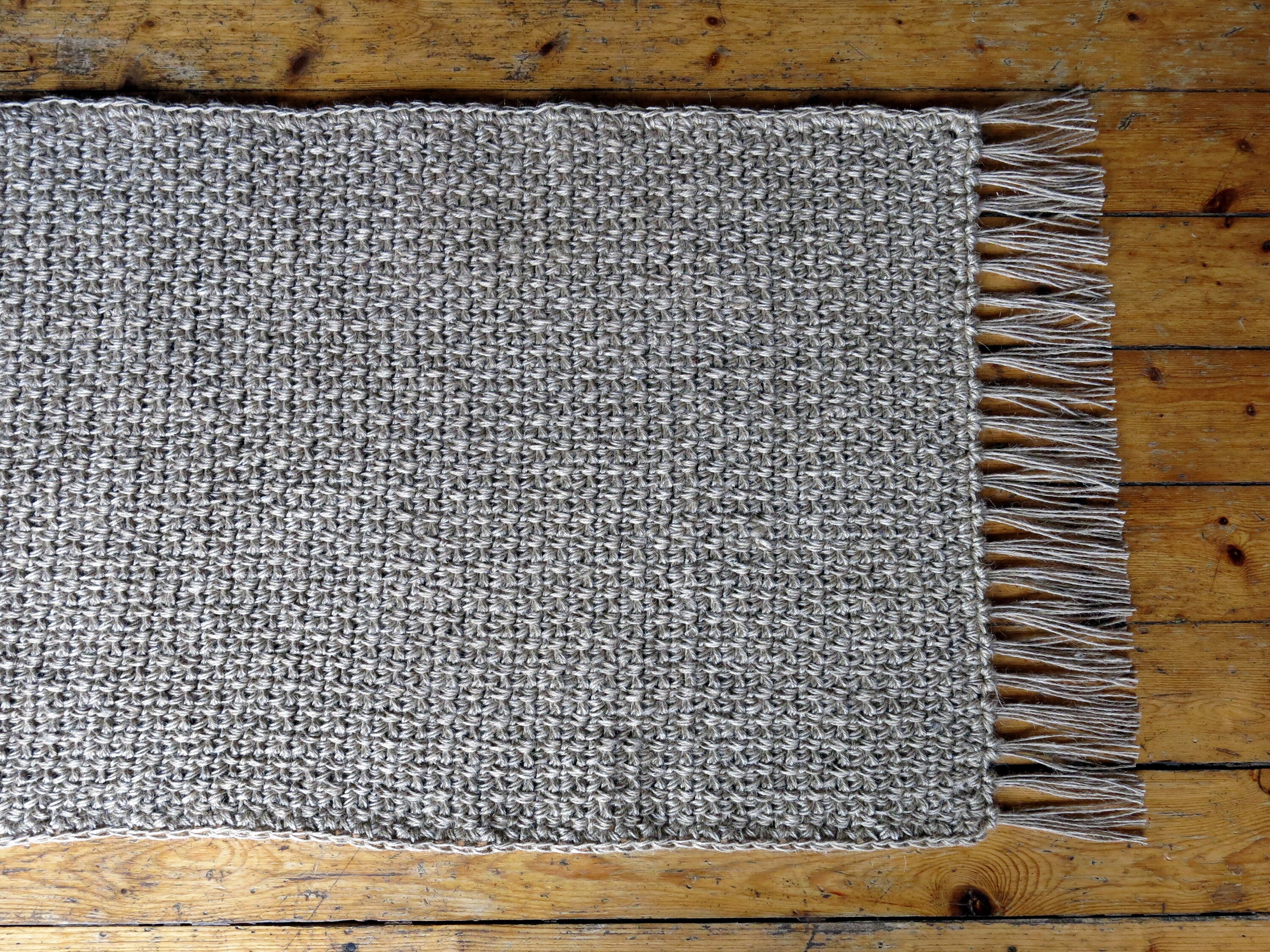 Big Crochet Jute Door Rug With Fringes / Doormat / Welcome Rug - Etsy