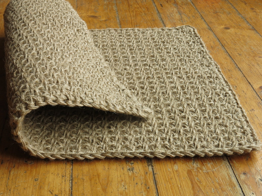 Crochet Jute Small Door Rug / Doormat / Welcome Rug / Bath Rug /indoor ...
