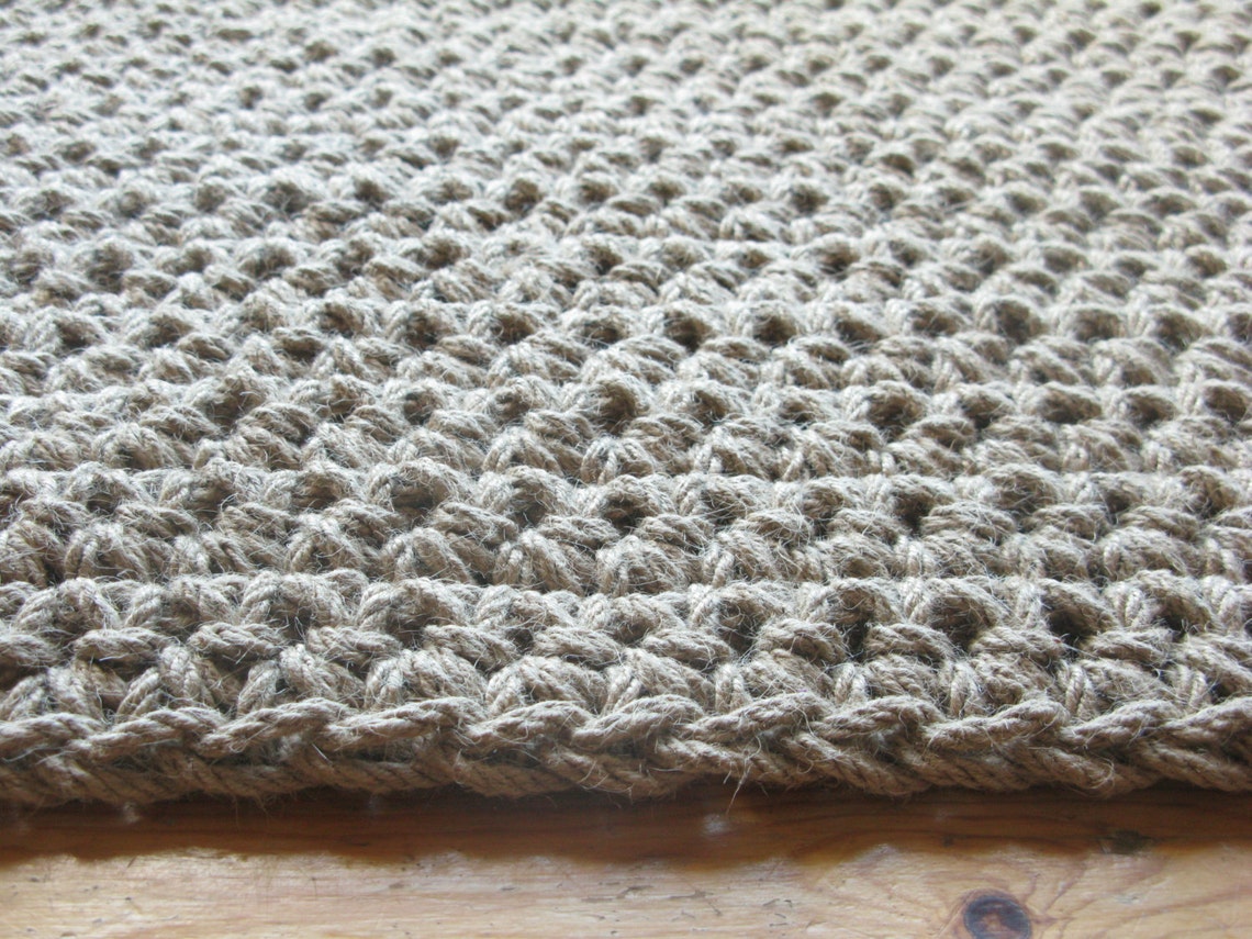 Crochet Jute Door Rug / Jute Rope Rug / Doormat / Chunky Rug /indoor ...
