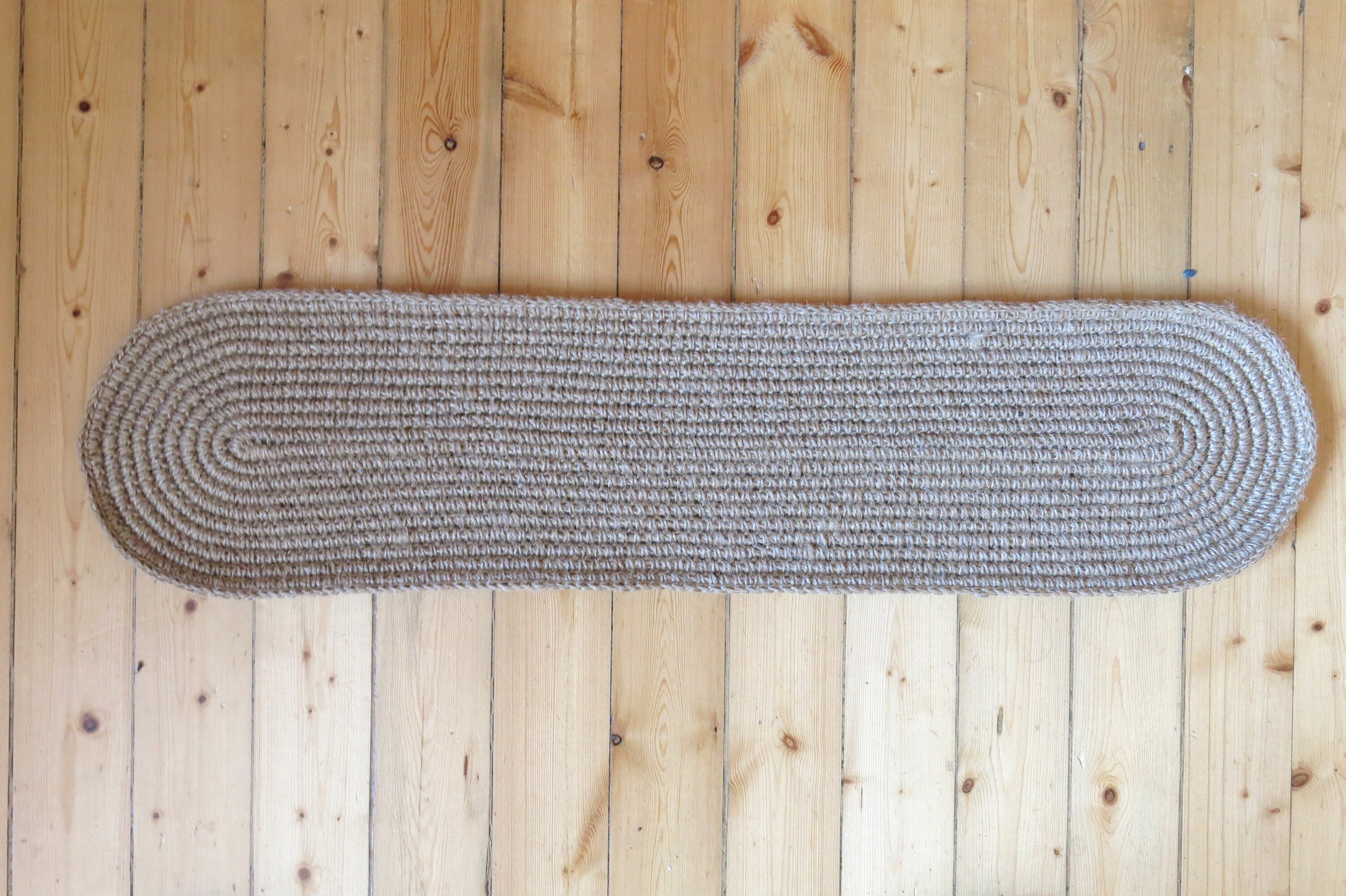 Crochet Jute Stair Treads / Oval Rugs for Steps / Step Pads / | Etsy Canada