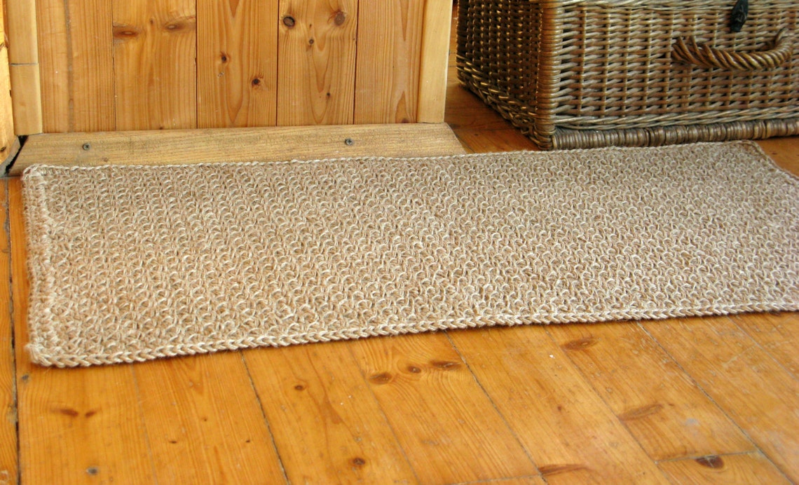 Big Crochet Jute Door Rug / Doormat / Welcome Rug / Bath Mat / | Etsy