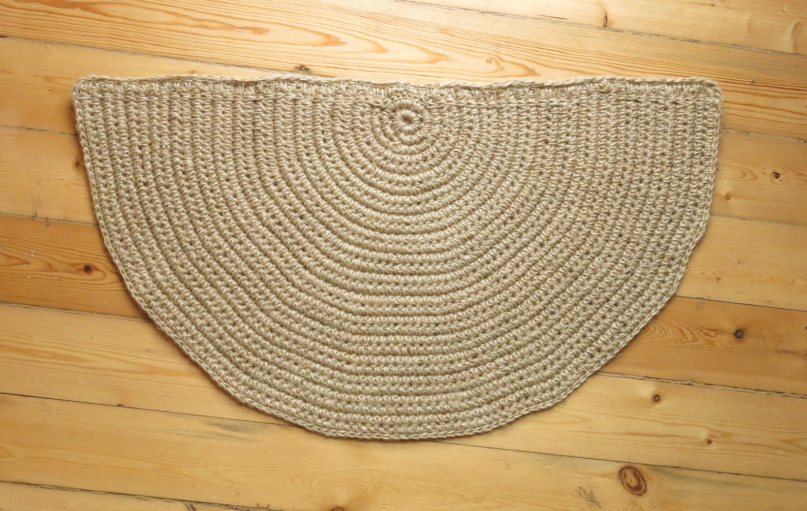 Half Circle Hand Crochet Jute Door Rug / Doormat / Welcome Rug / Bath ...