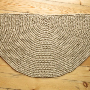 Half Circle Hand Crochet Jute Door Rug / Doormat / Welcome Rug / Bath ...