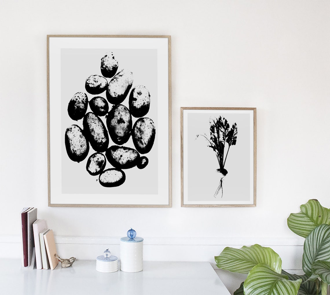 Potato Art, Kichen Poster, Potato Photo, Food Print, Scandinavian Decor ...