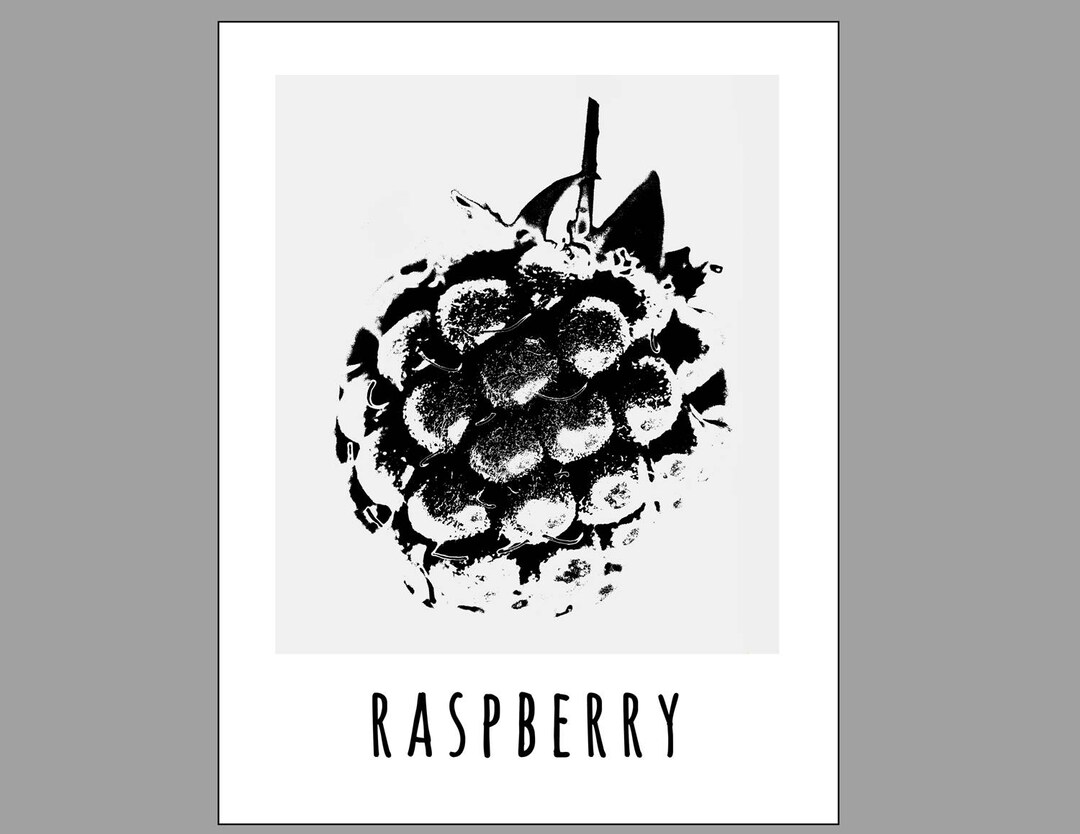Raspberry Print Kitchen Decor Kitchen Printable Food - Etsy