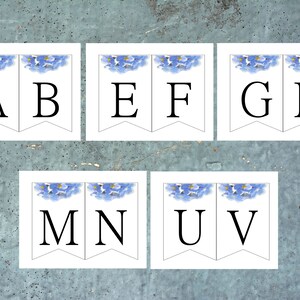Printable Floral Alphabet Banner, Only Letters, Alphabet Flags, Bridal ...