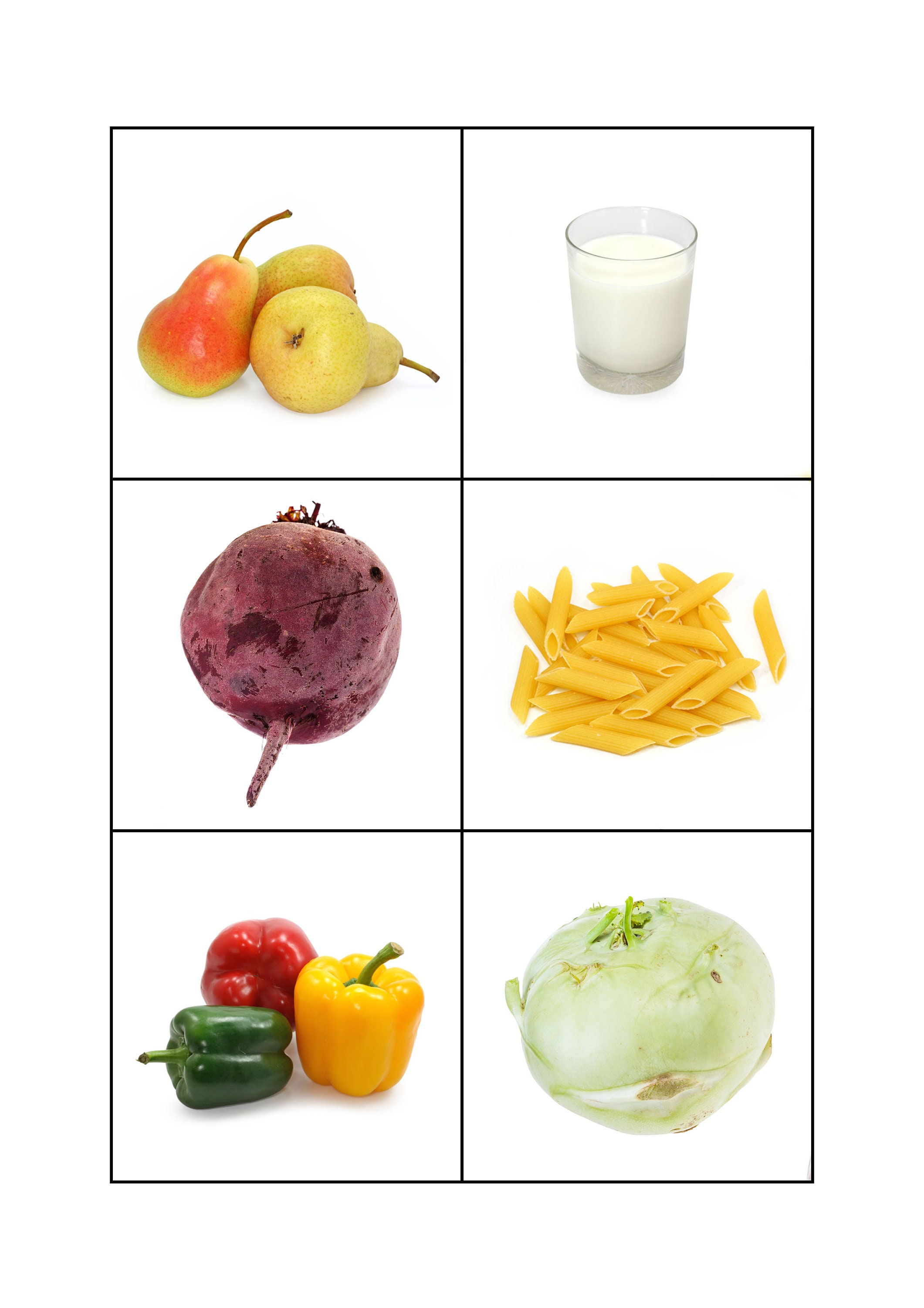 Food Printable Flashcards With Real Food Food Flashcards