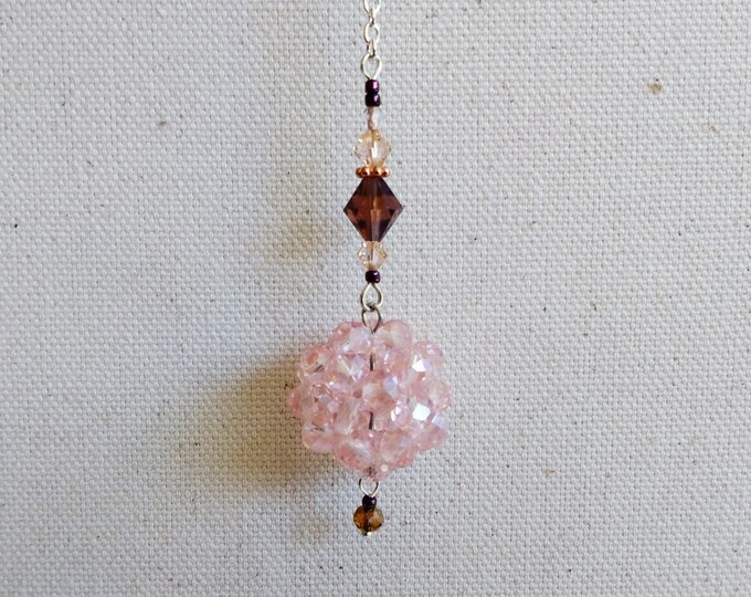Sparkly Pink Crystal Glass Pendulum for Dowsing and Energy Clearing - Etsy