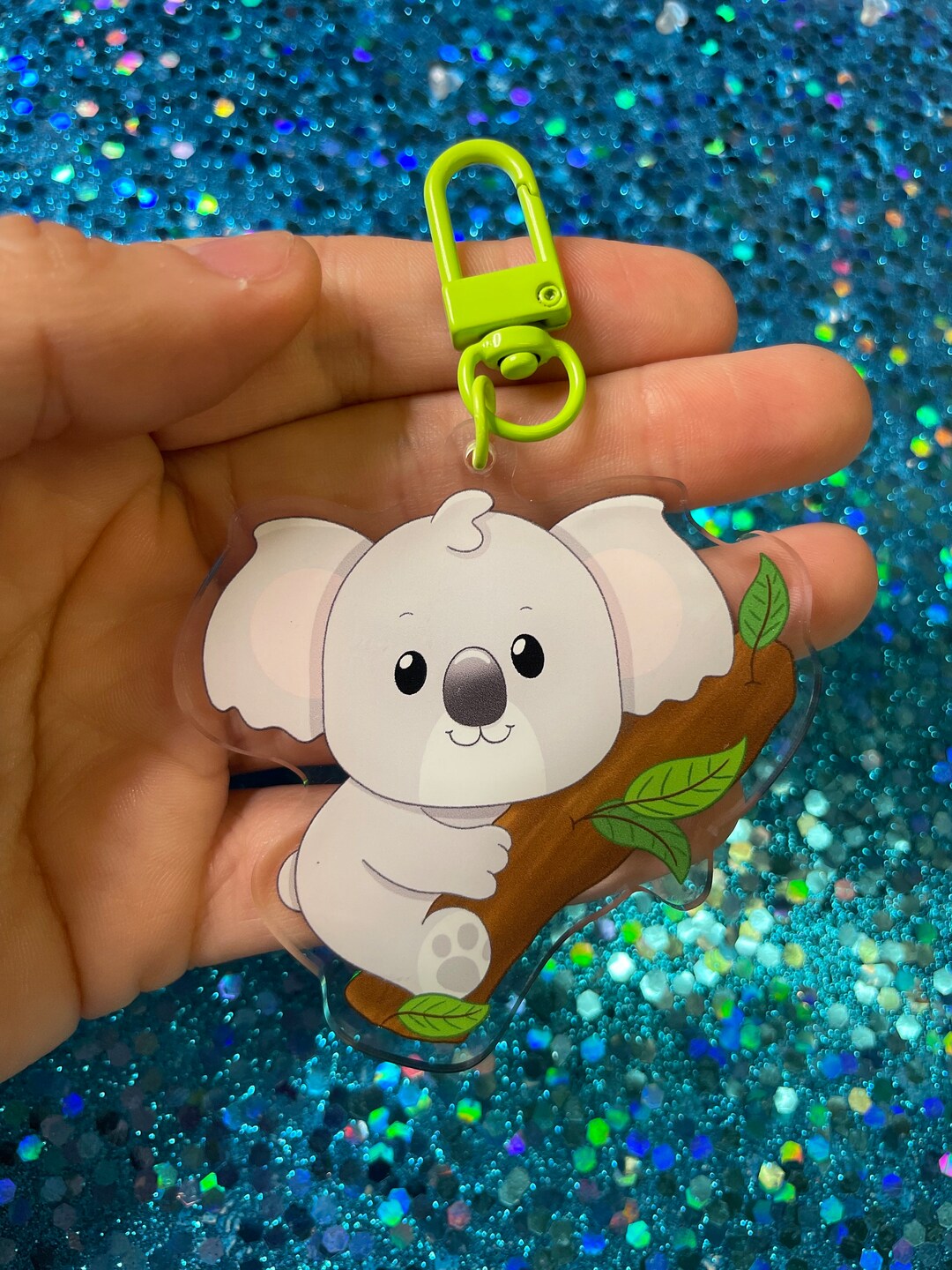 2.25” Clear Acrylic Koala Keychain— Two Sided Image - Etsy