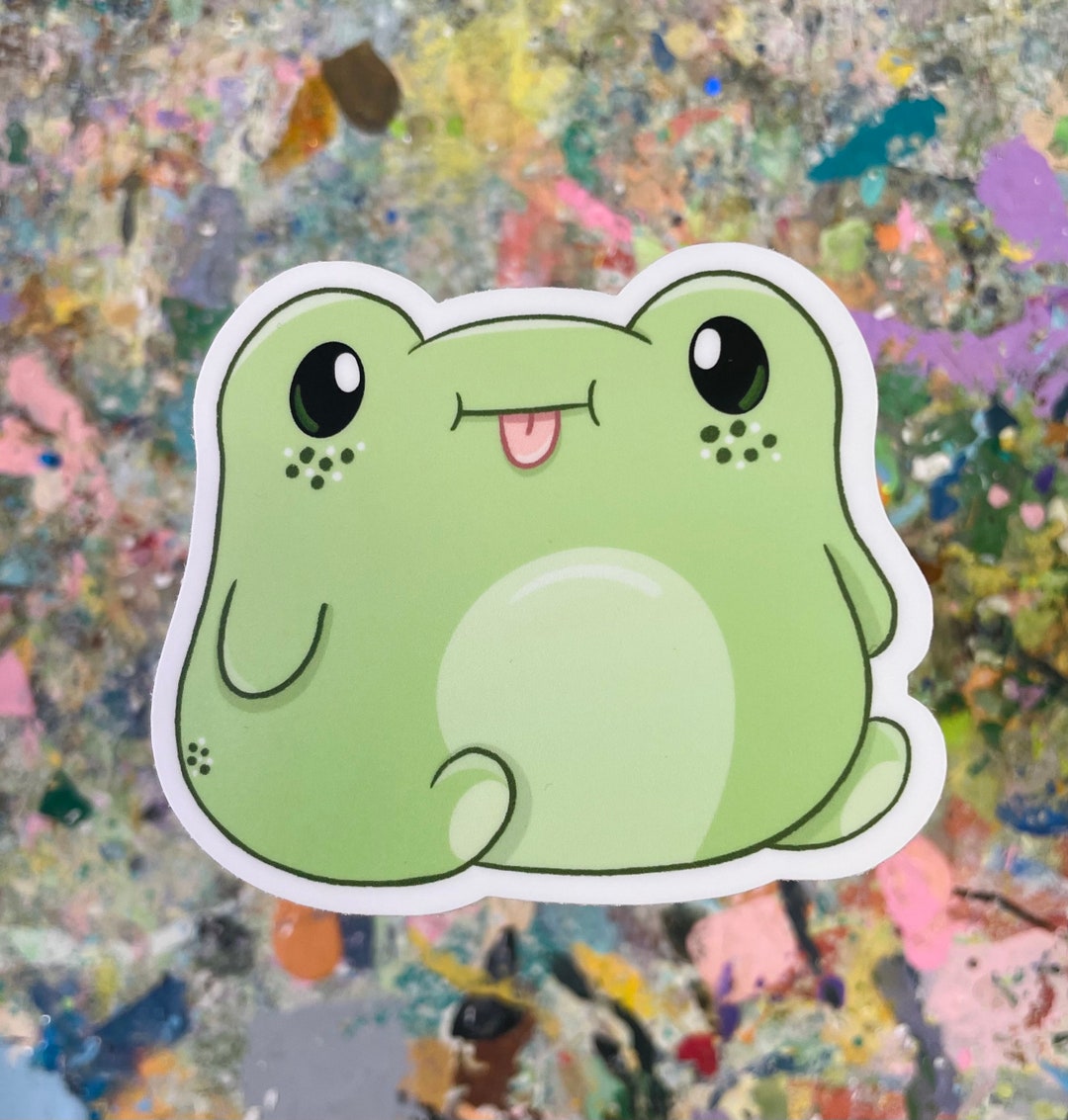 Waterproof Silly Frog Sticker - 3" Vinyl - FREE SHIPPING - Etsy