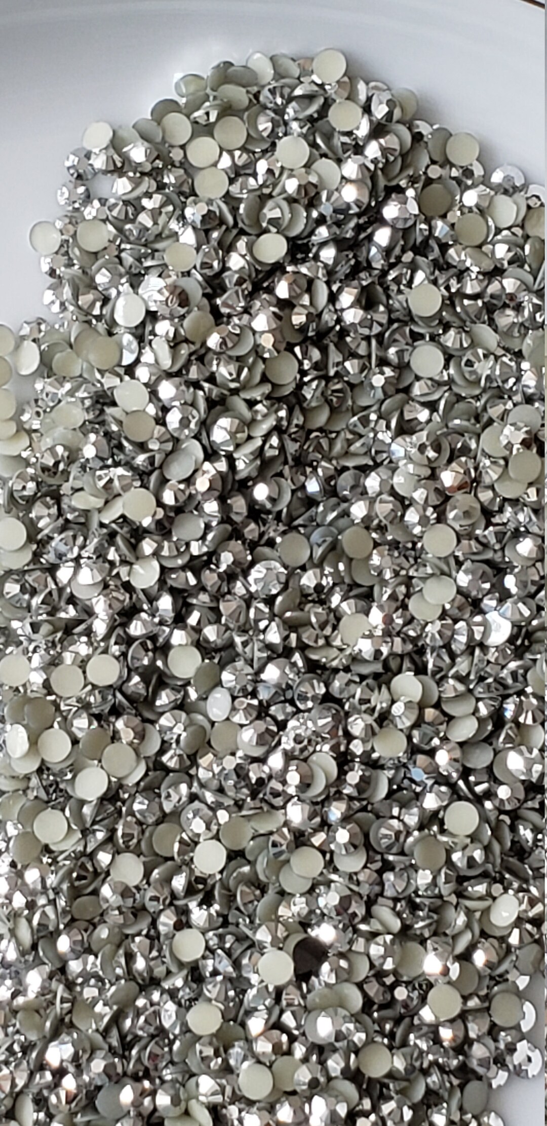 Metallic Silver Jewels, Flat Back Rhinestones Mix, Slime Embellishment ...