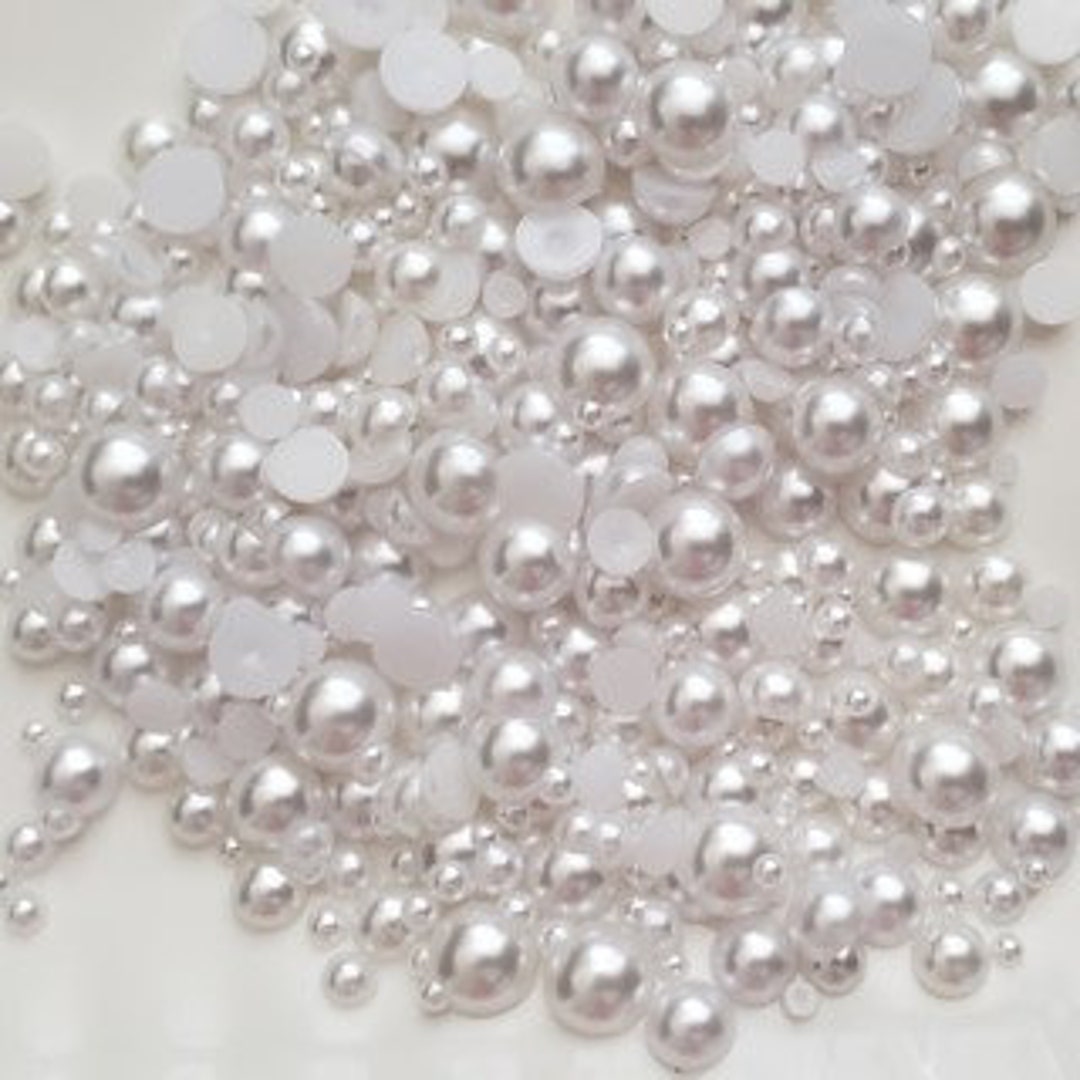 Opal Pearls, Embellishment, White Color Pearls Embellishment, Slime ...