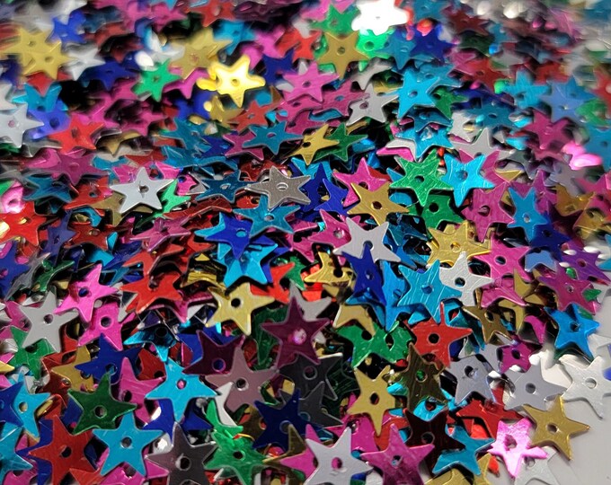 Mixed Star Sequins, Gold Red and Green Sequins Mix, Star Sequins, Slime ...