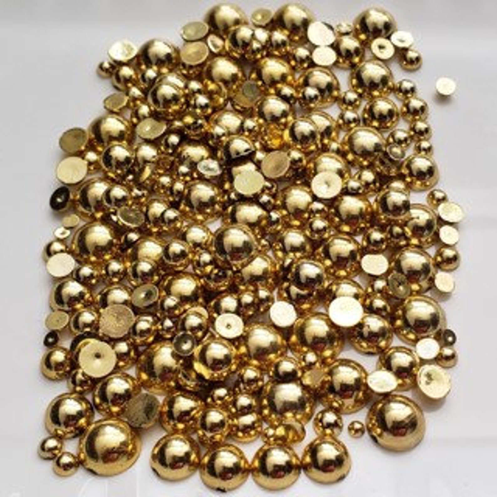 Gilded Pearls, Embellishment, Gold Color Pearls Embellishment, Slime ...