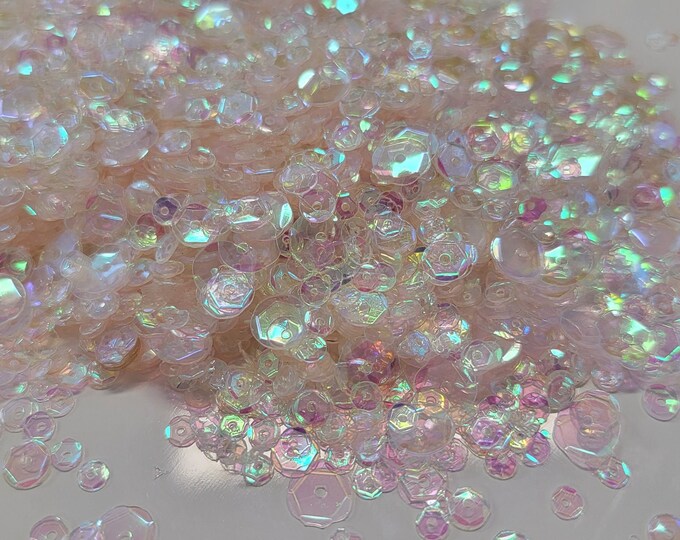 Iridescent Round Sequins Mix, Round Sequins - Etsy