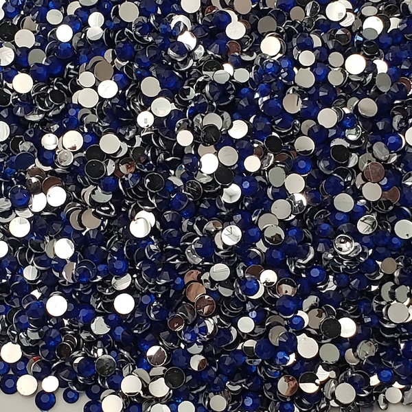 Dark Blue Rhinestone Mix - Etsy