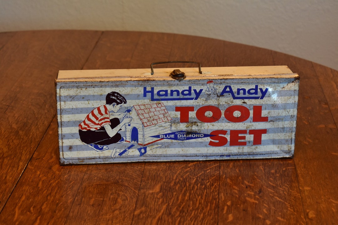 Vintage Handy Andy Tool Set Box - Etsy
