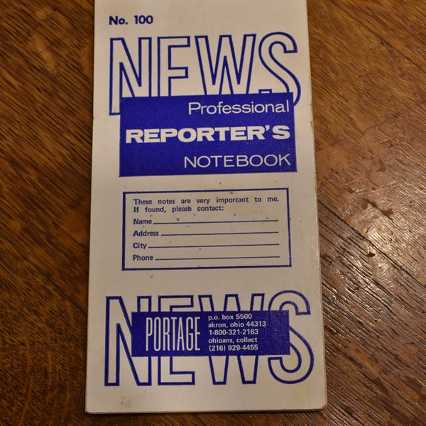 Reporter Notebook - Etsy