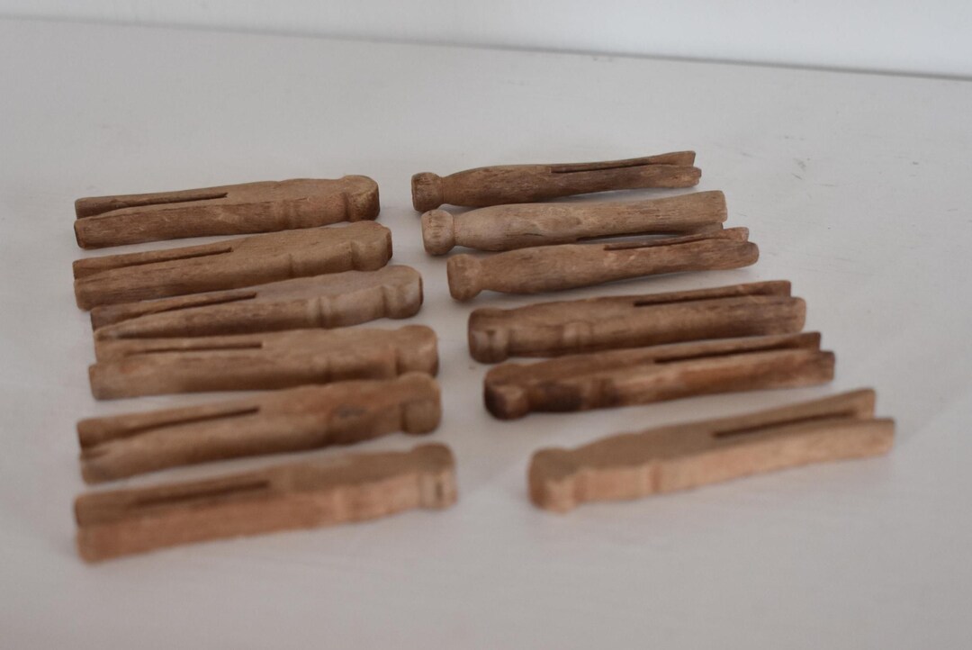 Collection of Small Vintage Wooden Shaker-style Clothes Pins - Etsy