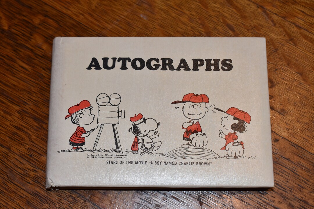 Vintage 1969 PEANUTS Autograph Book // Charlie Brown - Etsy
