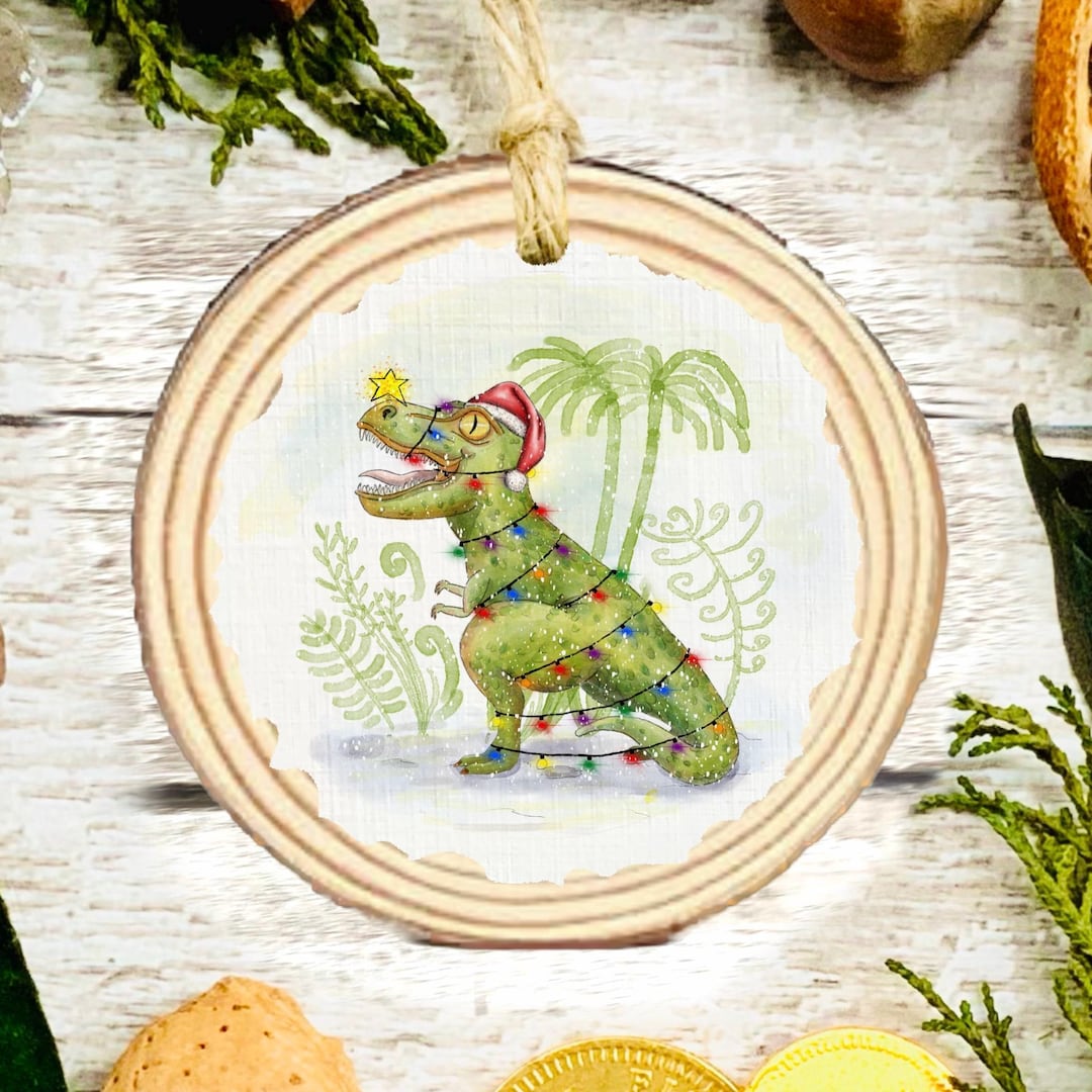 Tree-rex T-rex Dinosaur Christmas Decoration Ornament Baubles - Etsy