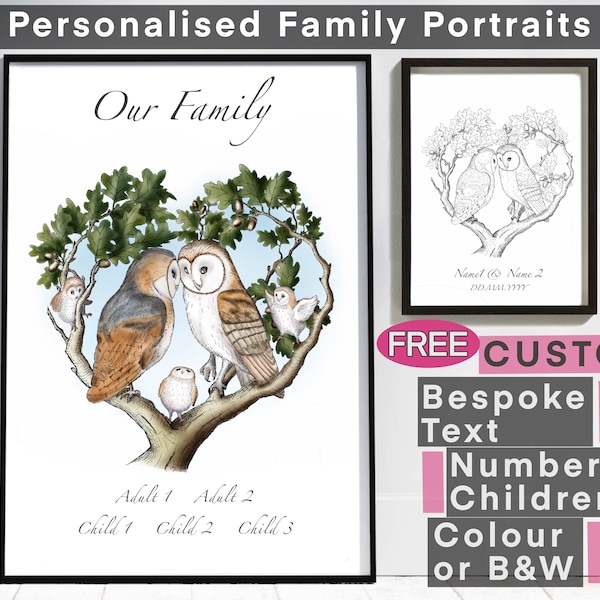 Owl Family Trees - Etsy