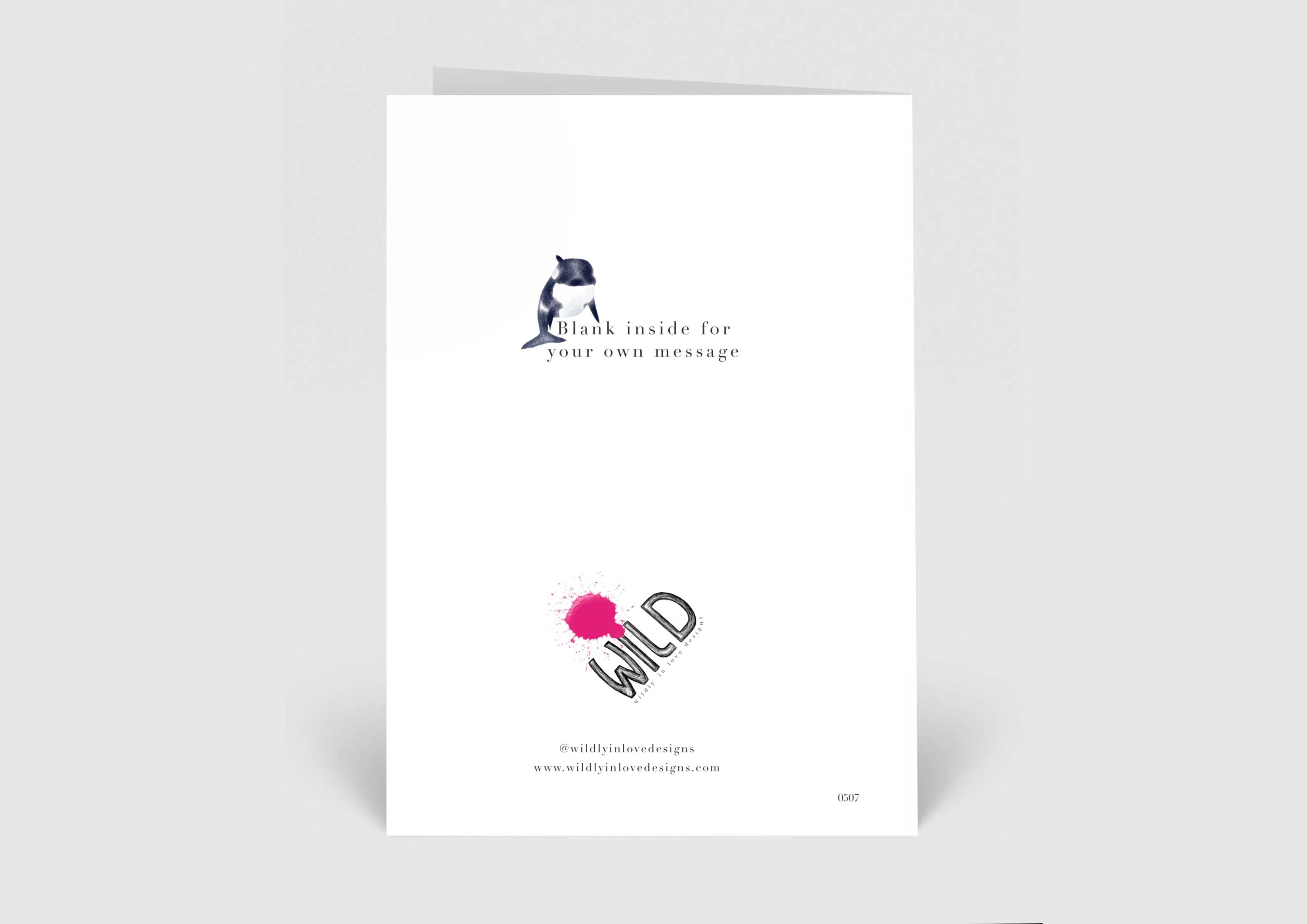 Orca Heart Card - Etsy