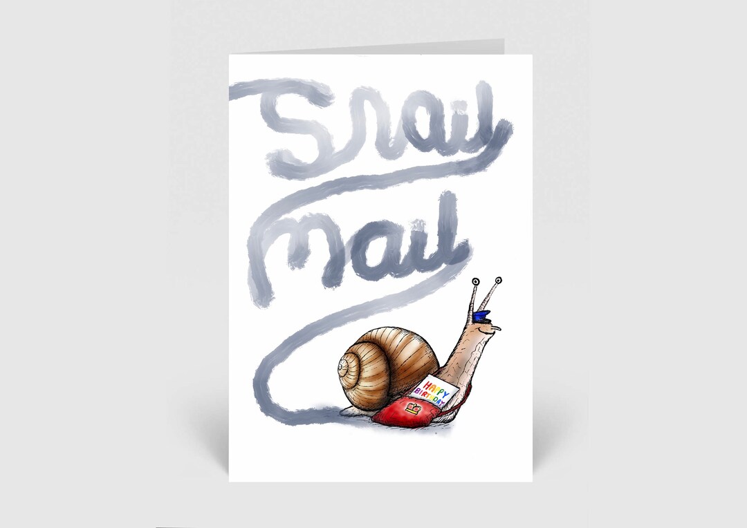 Snail Mail Birthday Card - Etsy
