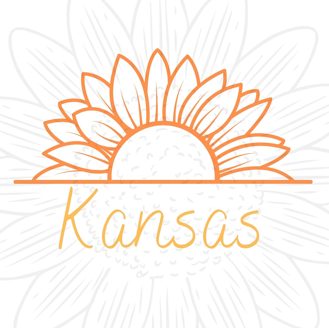 SVG PNG JPG Digital Download Kansas Sunflower State Flower - Etsy