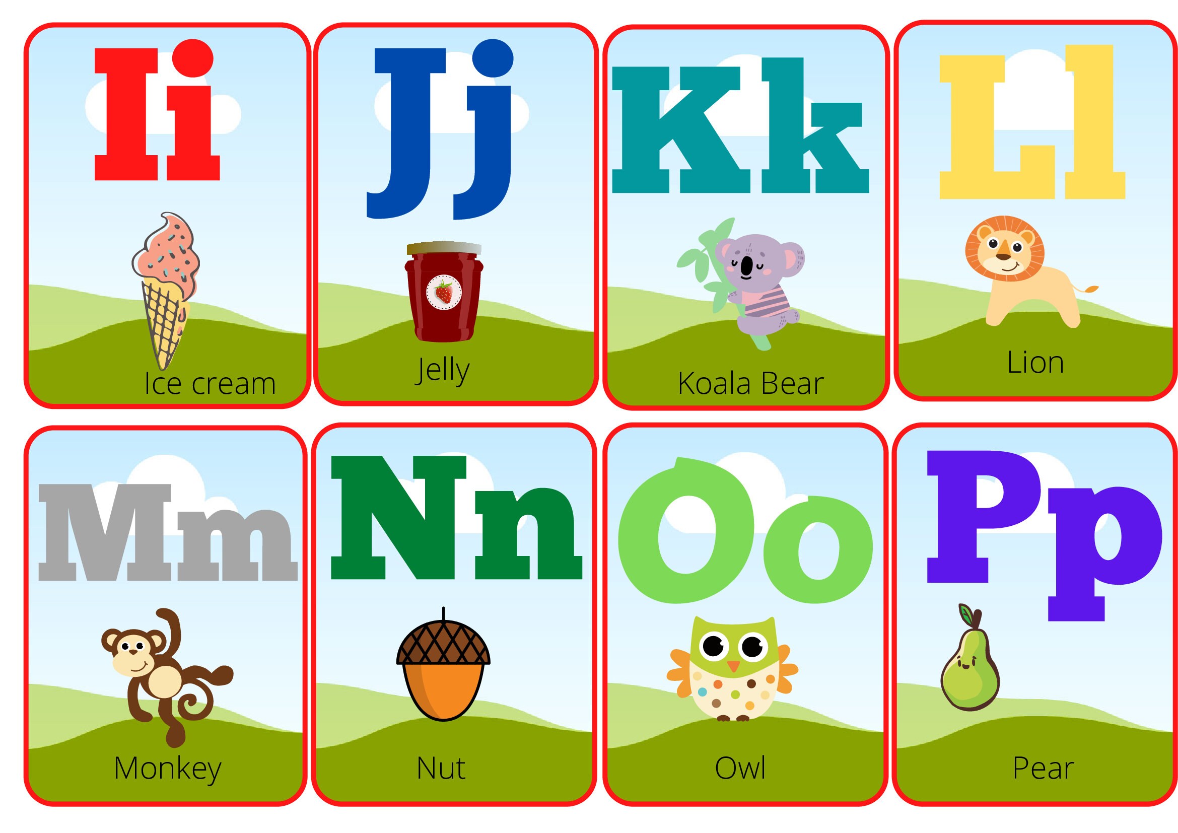 8 Free Printable Educational Alphabet Flashcards For Kids