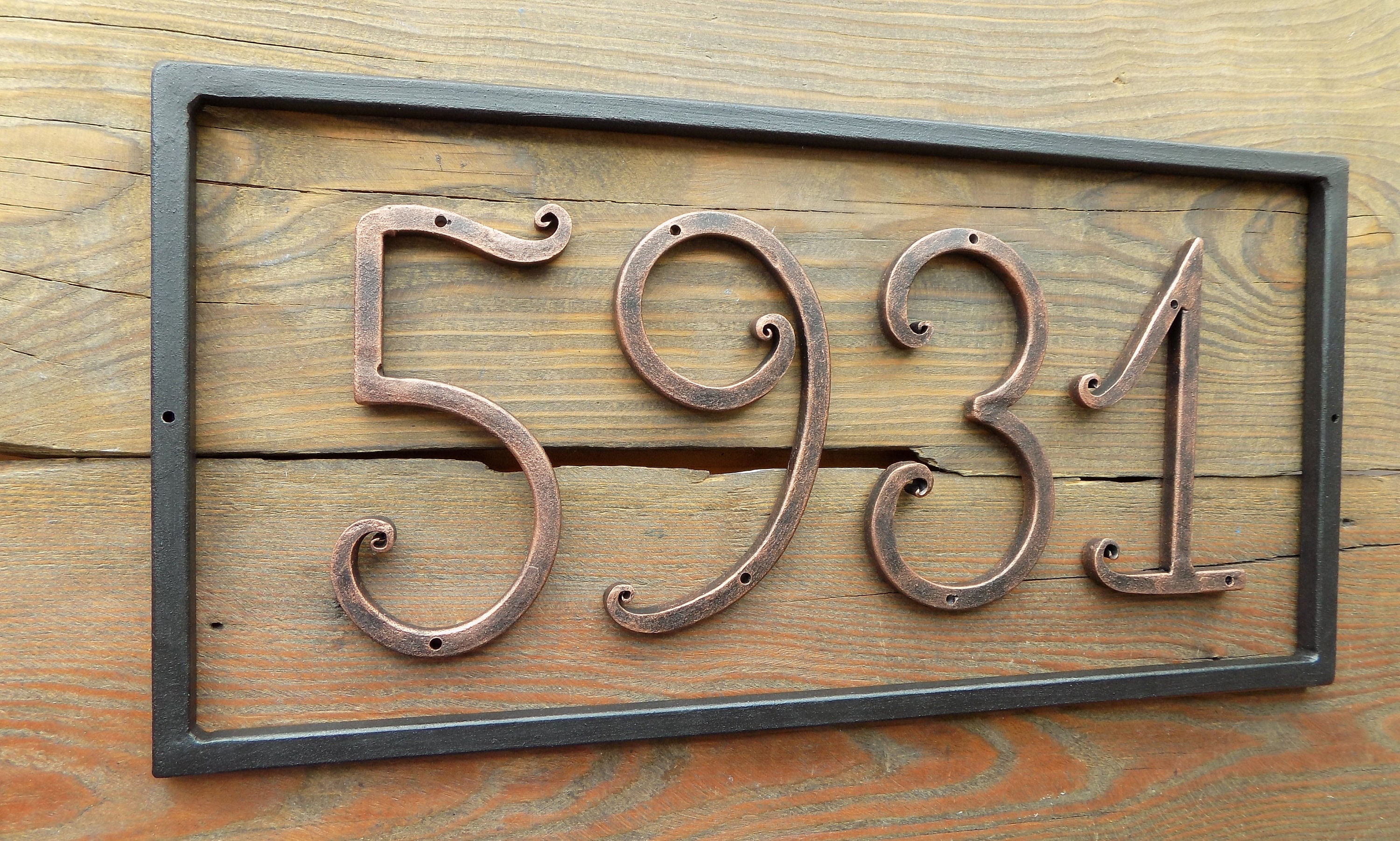 House Number / House Number in a Frame / Address Numbers / | Etsy