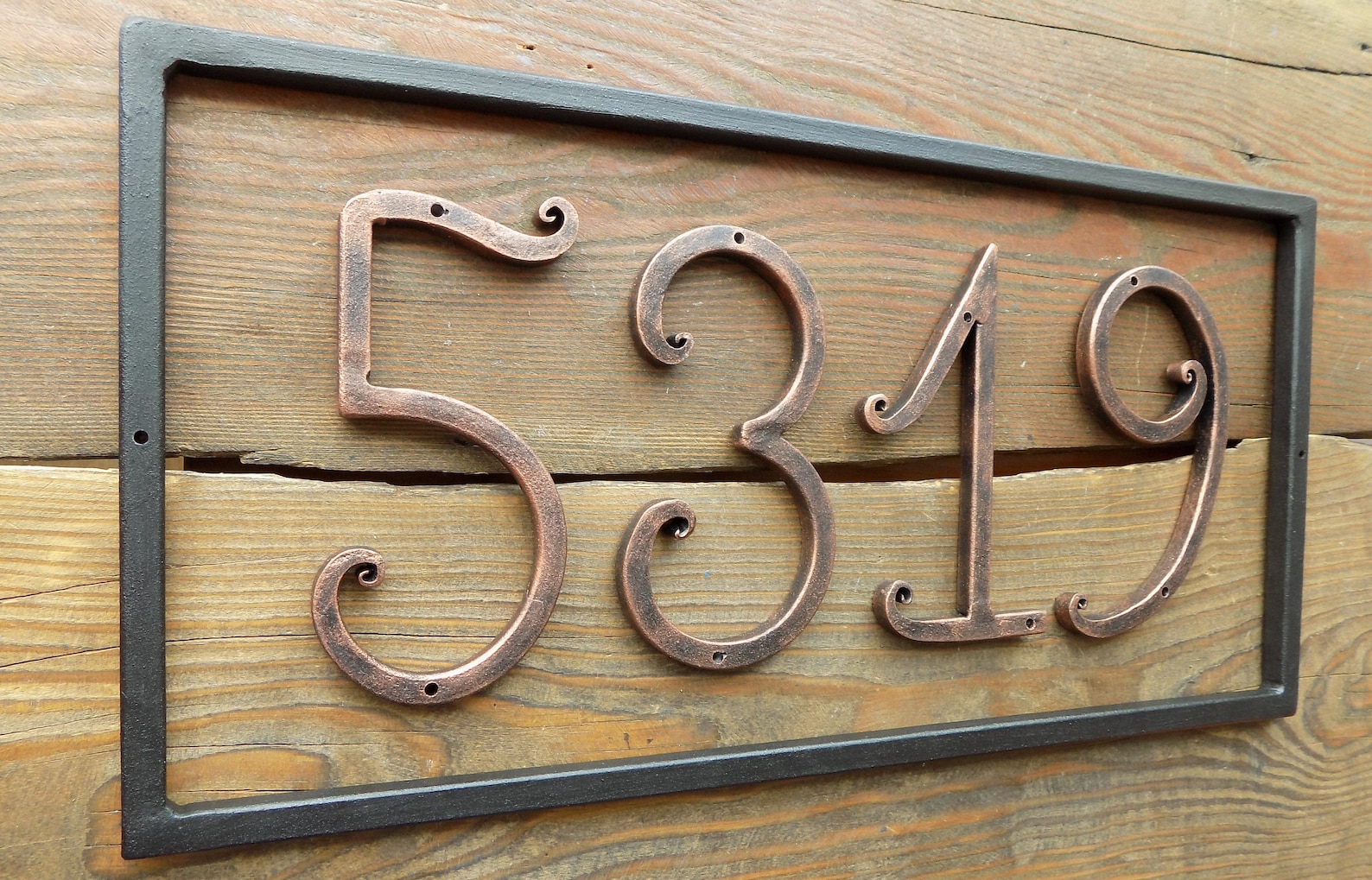 House Number / House Number in a Frame / Address Numbers / Iron House ...