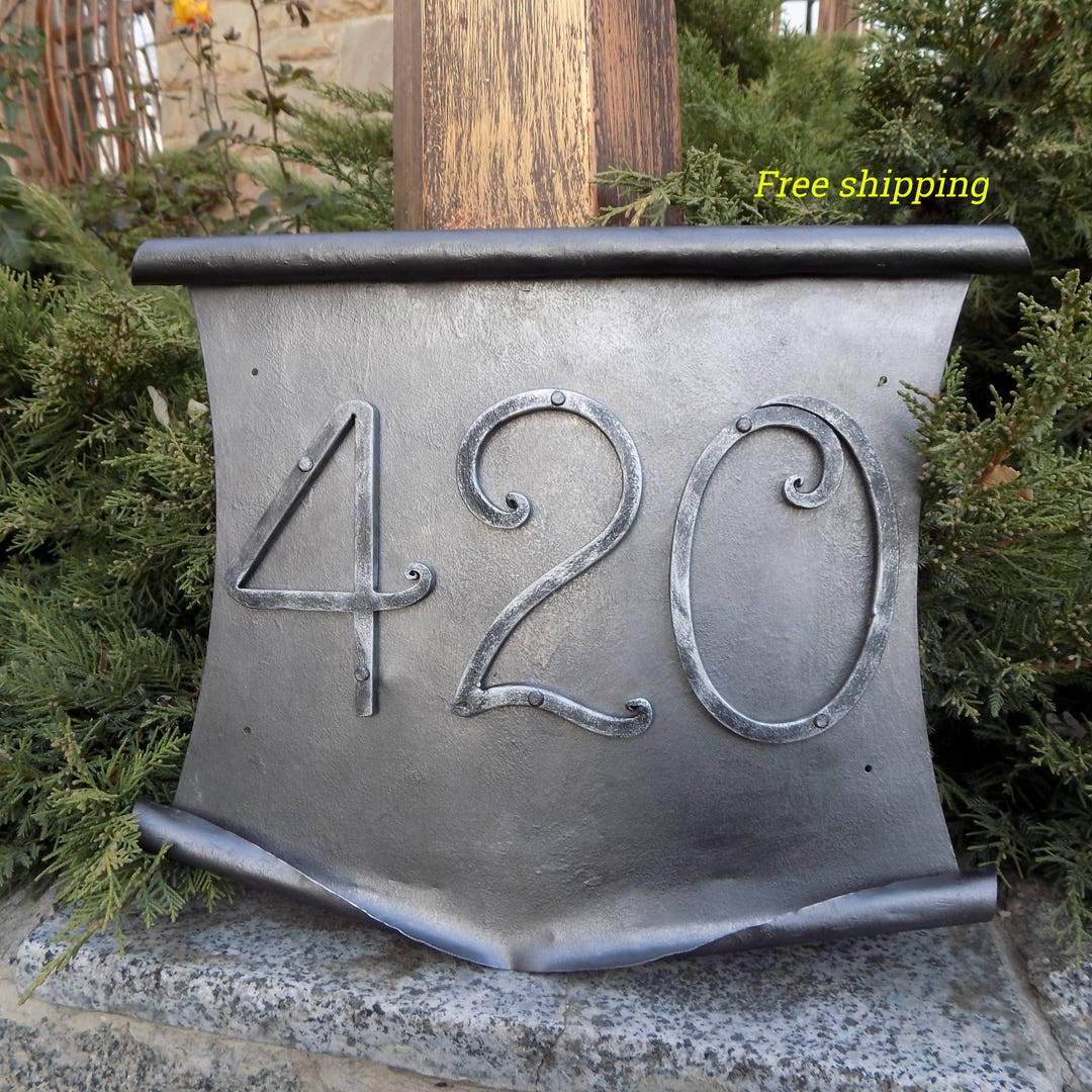 Designer House Number / Metal Scroll / House Number / Address Numbers ...
